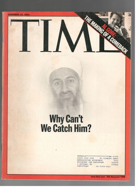 OSAMA BIN LADEN Taliban Al Qaeda Time Magazine 2002 November 25 We ...