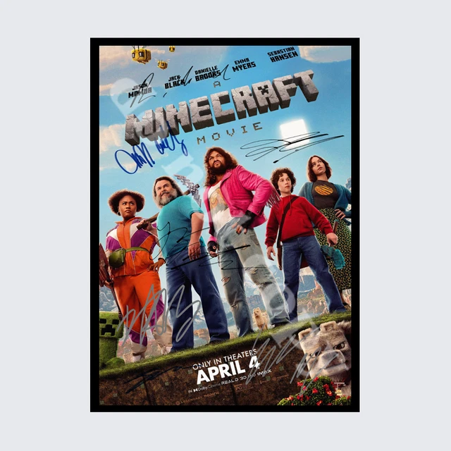 A MINECRAFT MOVIE 2025 Full Cast Signed Autograph Poster Print A5 A4 A3 ...