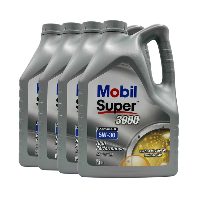 MOBIL SUPER 3000 Formula V 5W-30 Huile BMW Longlife-04, MB 229.51, 4x5 ...