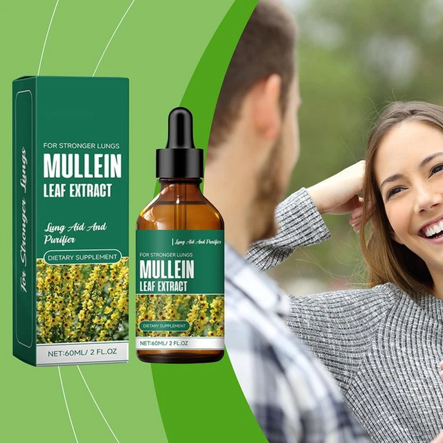 HEALTH CARE LUNG Clear Mullein Leaf Extract Drops All-Natural ...