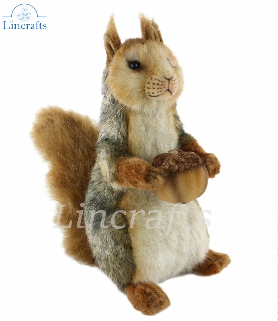 HANSA SITTING GREY Squirrel 8047 Soft Toy Sold by Lincrafts UK Est.1993 ...