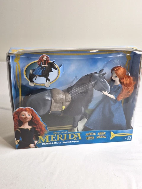 DISNEY PIXAR BRAVE Princess Merida & Angus Figures Dolls Movie Boxed ...