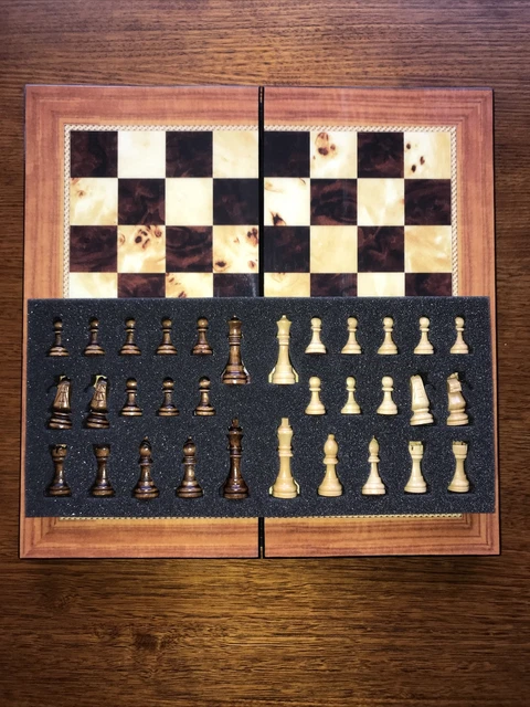 FOLDABLE CARBON FIBRE Chess Box Set Board Contemporary EUR 99,75 ...