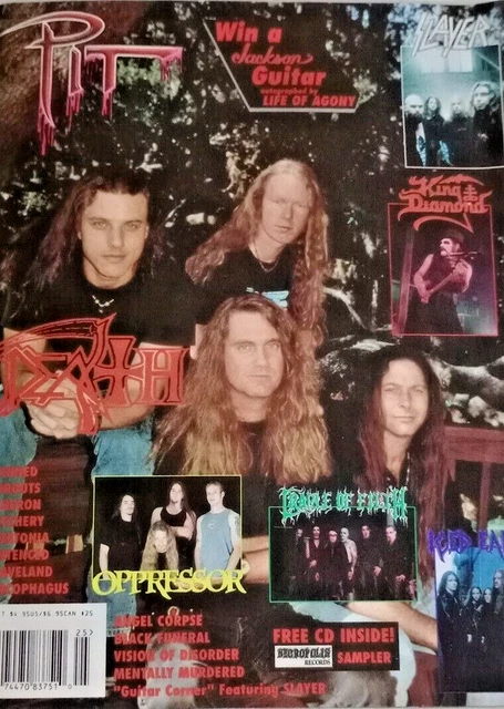 PIT MAGAZINE 2002 Oppressor, Slayer, King Diamond, Death includes CD ...