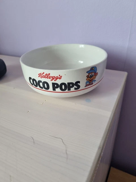 VINTAGE KELLOGGS CEREAL Coco Pops Monkey Nostalgic Breakfast Bowl 1980s ...