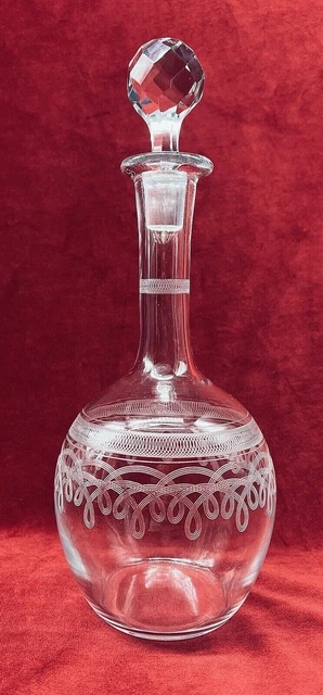 BACCARAT ST LOUIS Wine Crystal Decanter Carafe Vin Cristal Grave Art ...