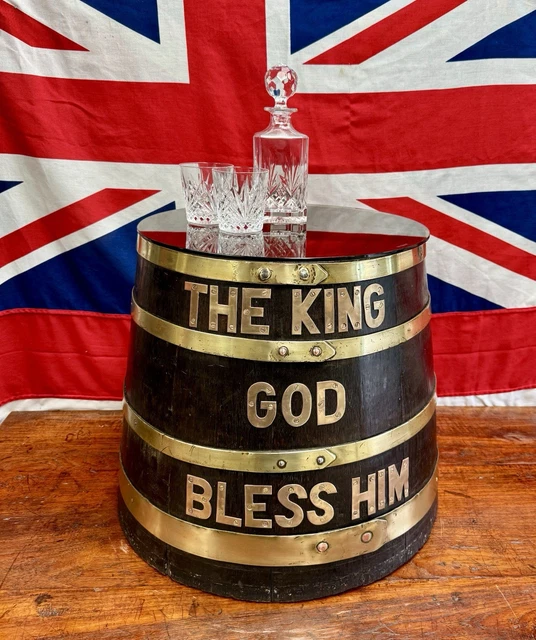 EXTREMELY RARE ROYAL Navy “King” Rum Ration Issue Tub or Barrel c.1901 ...