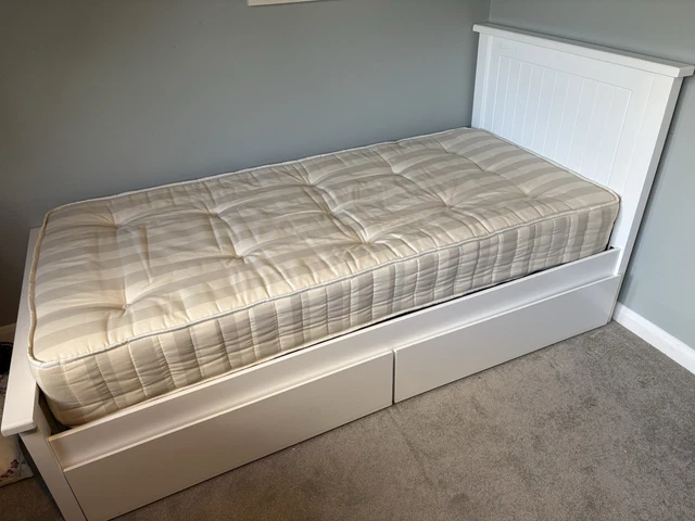 SINGLE BED WITH Mattress and Storage £1.16 - PicClick UK
