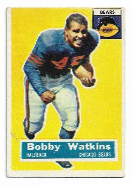 CARTE TOPPS BOBBY Watkins 1956 #95 Chicago Bears Football très bon état ...