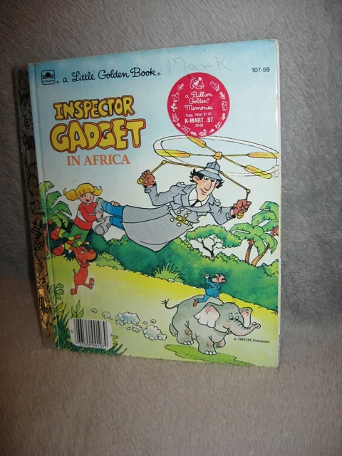 VINTAGE TINY INSPECTOR Gadget 1984 - In Africa Hardcover 2301A1 Golden ...