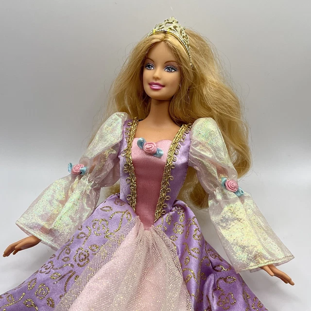 VINTAGE 2001 MATTEL Barbie As Princess Rapunzel With Magic Growing Hair ...