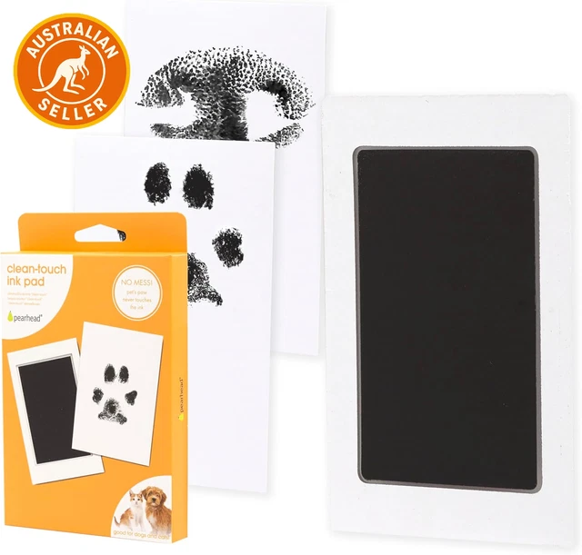 PAW PRINT CLEAN Touch Ink Pad Kit for Dogs and Cats, Pet Owner Keepsake ...