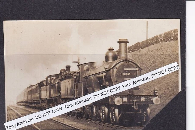 MIDLAND RAILWAY SINGLE - 4-2-2 - No. 637 - Vintage Image - # L9389 £1. ...