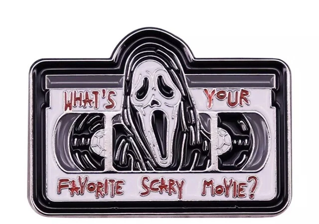 SCREAM FAVOURITE SCARY Movie VHS Video Call Retro Horror Metal Pin ...
