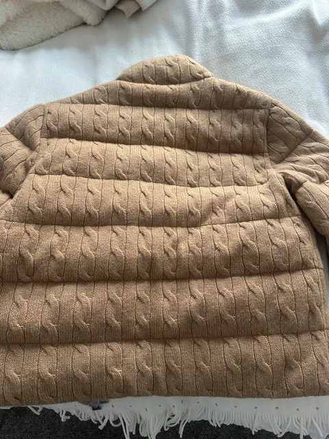 RALPH LAUREN CABLE Knit Puffer Jacket £302.30 - PicClick UK