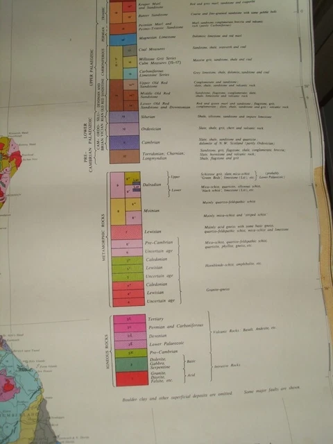 GEOLOGICAL MAP 1969: GEOLOGISCHE KARTE British Islands United Kingdom ...