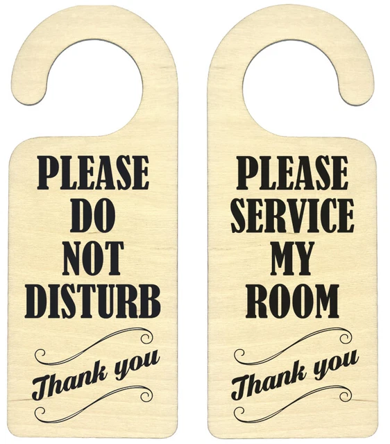 #1159 DO NOT Disturb/Service My Room Door Sign Hotel Guest House ...