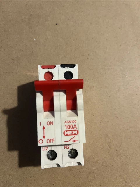 MEM 100 AMP Double Pole Main Switch Disconnector Ms1001N £0.99 ...