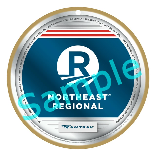 AMTRAK NORTHEAST REG. Railroad Logo Wood Plaque-Sign/Man Cave/Train ...