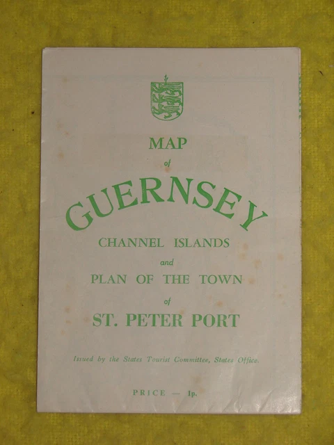 MAP OF GUERNSEY, and St Peter Port, undated, Good condition £2.00 ...