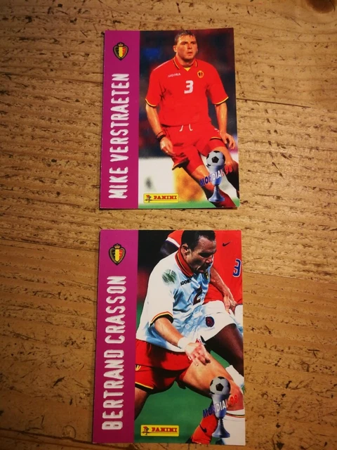 2 PANINI CARDS Rode Duivel Diables Rouges Mike Verstraeten Bertrand ...