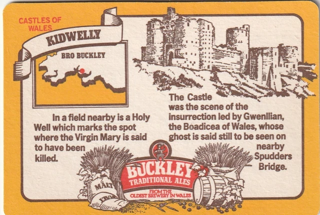 BEER MAT - BUCKLEYS BREWERY (CASTLES) - KIDWELLY - (Cat No 047) - (1983 ...