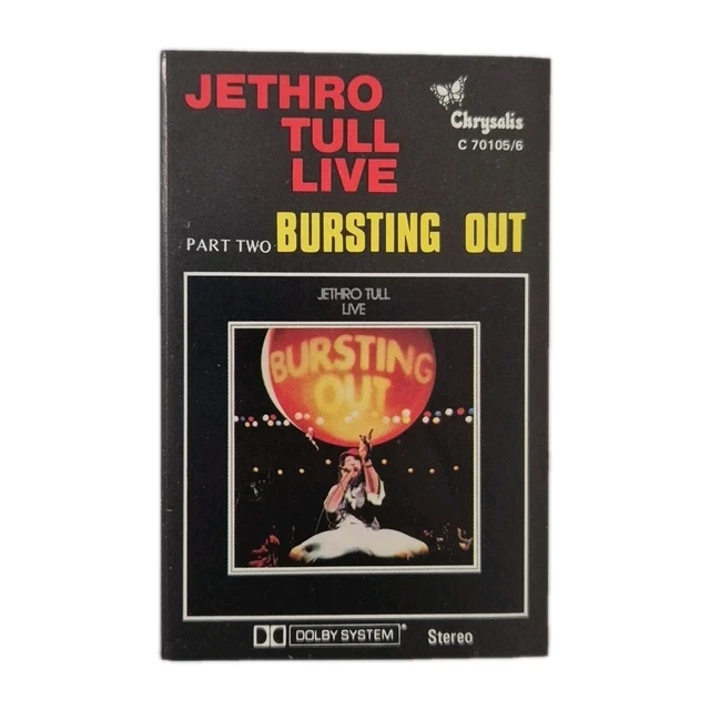 JETHRO TULL 'LIVE - Bursting Out Part Two' 1978Cassette Tape Album ...