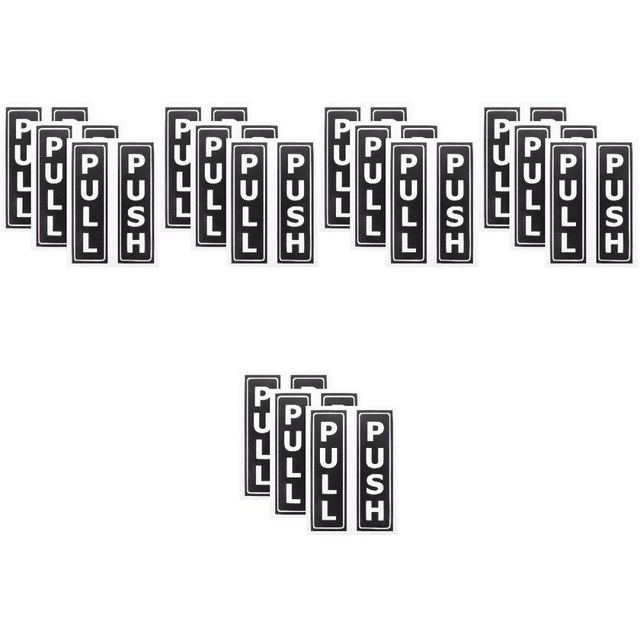 15 PAIRS ROUND Push Stickers Restaurant Gate Decal Sliding Door Logo ...
