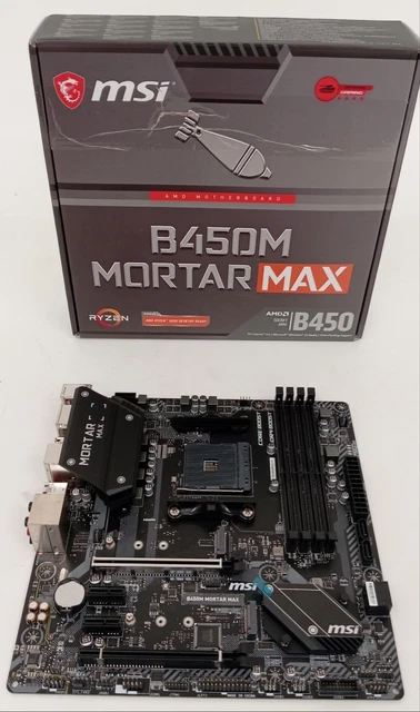 MSI AMD MOTHERBOARD B450M Mortar Max Computer Equipment With Original ...