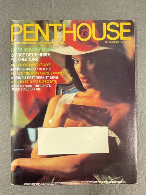 PENTHOUSE MAGAZINE DECEMBER 1974 Cathy Green 1975 Desk Calendar Use in ...