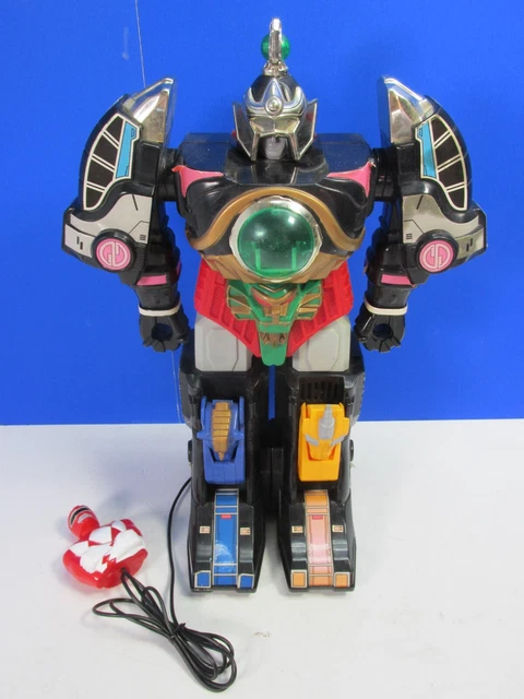 VINTAGE POWER RANGERS remote control THUNDER MEGAZORD ACTION FIGURE ...
