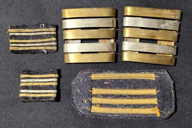 LOT D'ANCIENS GRADES galons Lieutenant Colonel métal et tissus 4e ...