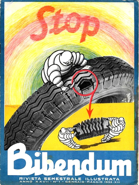 MICHELIN - BIBENDUM revue semestrielle italienne - 27x20 cm - 1935's ...