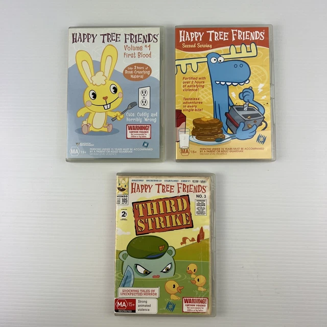 HAPPY TREE FRIENDS Lot Vol 1 2 3 Black Comedy Horror TV Cartoon ...