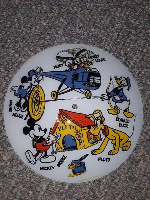 WALT DISNEY PRODUCTIONS Multi Character Lamp Shade Donald Goffey Pluto ...