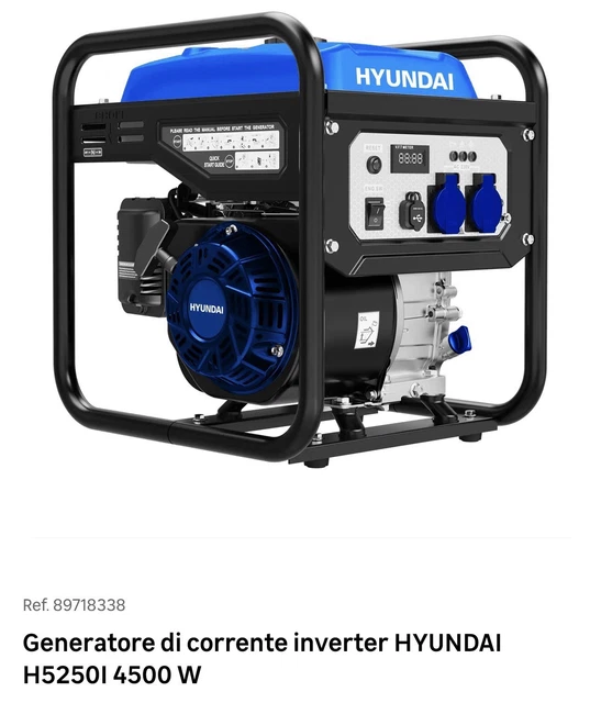 GENERATORE DI CORRENTE inverter HYUNDAI H5250I 4500 W EUR 320,00 ...