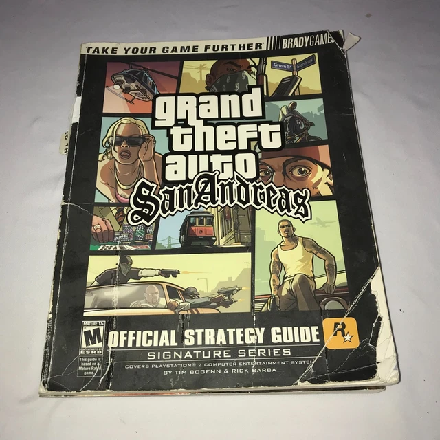 GRAND THEFT AUTO San Andreas Strategy Guide 2004 Brady Games avec CARTE ...