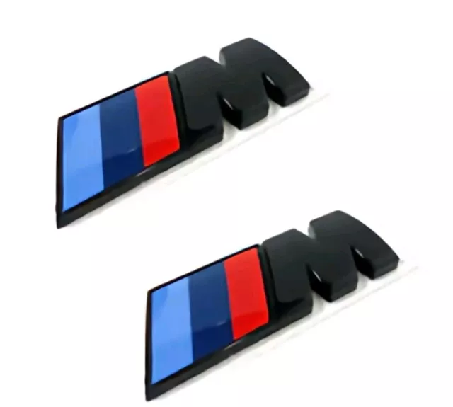 2X ORIGINAL BMW M Performance Emblem Schwarz 51145A4B372 Kotflügel Logo ...