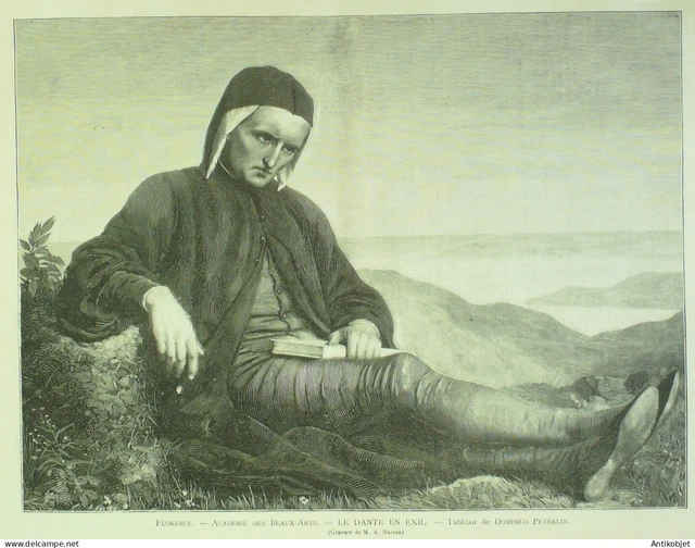 ŒUVRE PETERLIN DOMINICO le Dante en exil 1892 EUR 3,95 - PicClick FR