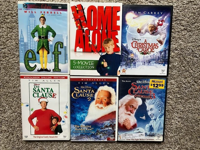 CHRISTMAS MOVIE DVD Lot of 6 Elf/Home Alone/The Santa Clause/A ...