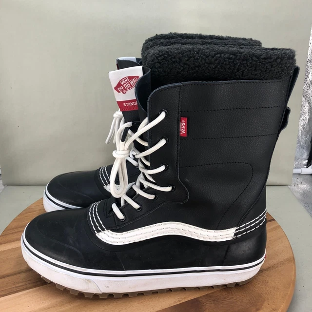 VANS STANDARD SNOW MTE Boots Mens 12 Black White Extreme Cold Weather ...