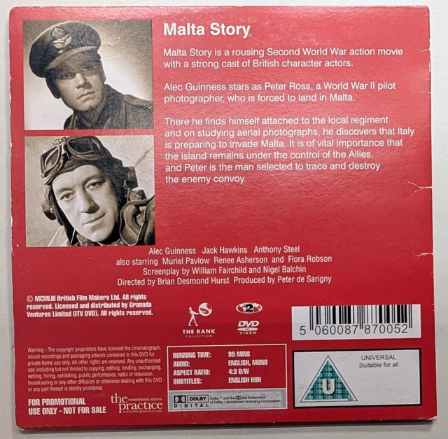 THE MALTA STORY 1953 British War Film Alec Guinness Jack Hawkins Promo ...