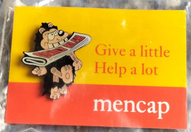 GNASHER BEANO DENNIS The Menace Enamel Pin Badge 1998 Mencap Charity £1 ...