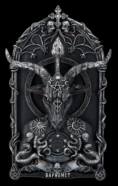 RELIEF MURAL - Baphomet's Invocation - Gothic Fantasy Tenture ...