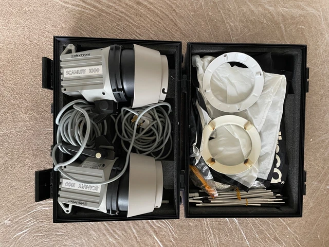 ELINCHROM SCANLITE 1000 x 2 Including Case and Accessories £21.50 ...
