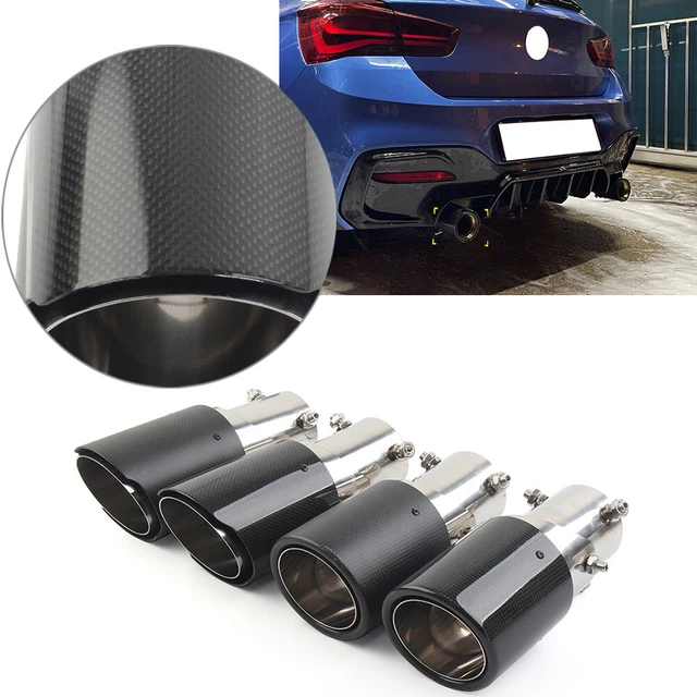 MARMITTA TUBO DI scarico auto Inter 76 mm uscita rotonda 101 mm punta ...