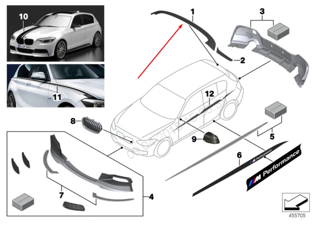 NEW BMW M4 F82 Rear Spoiler M Performance Carbon 51192350722 2016 Oem £ ...