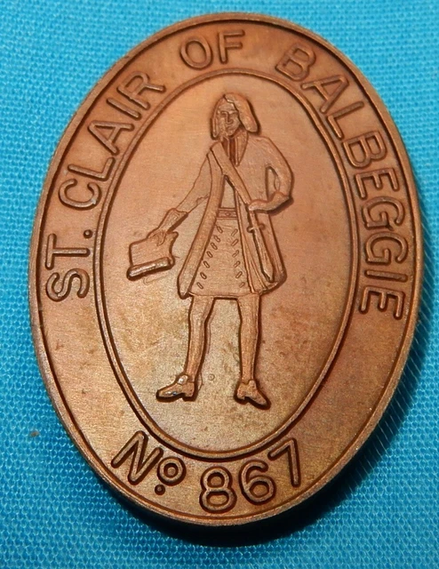VINTAGE MASONIC MARK Penny Token Lodge St Clair Of Balbeggie Coin 867 ...