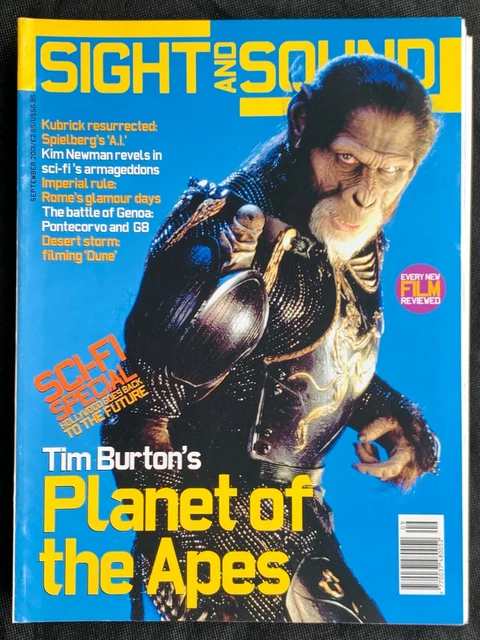 SIGHT AND SOUND Magazine September 2001 Tim Burton Planet of the Apes £ ...