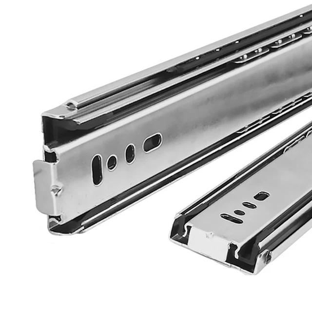 TELESCOPIC RAIL PUSH Open & Soft Close Drawer Rail Full Extract 300-600 ...